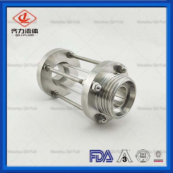 Sanitary Stainless Steel Inline Threaded Sight Glass, China fluid level ...