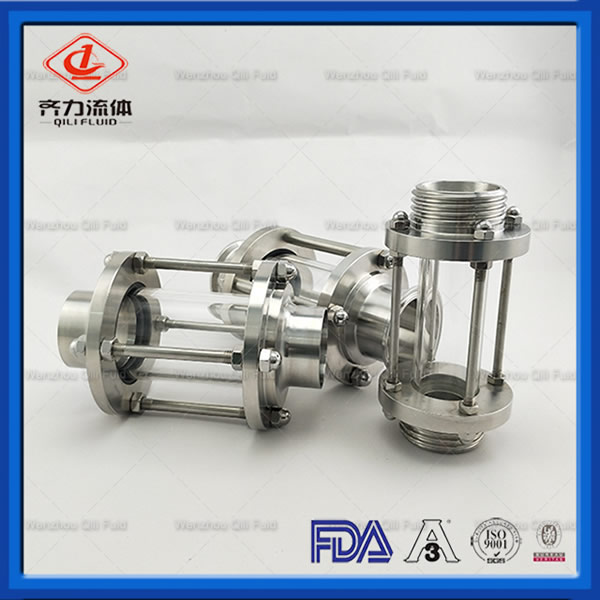 Sanitary Stainless Steel Inline Threaded Sight Glass, China fluid level ...