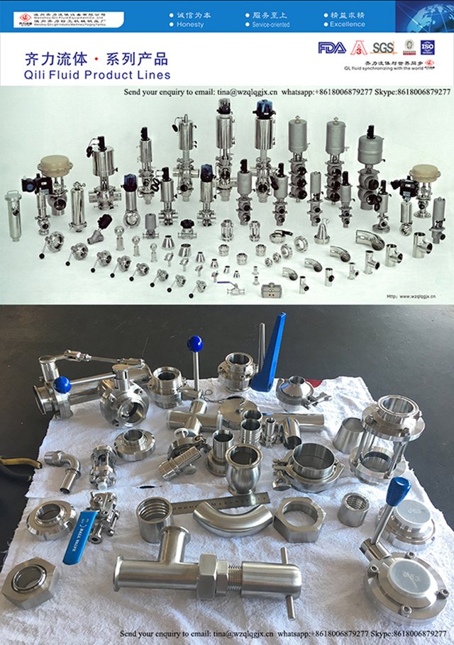 Stainless Steel Tee Type Butterfly Valve with One Pulling Ss Handle ...