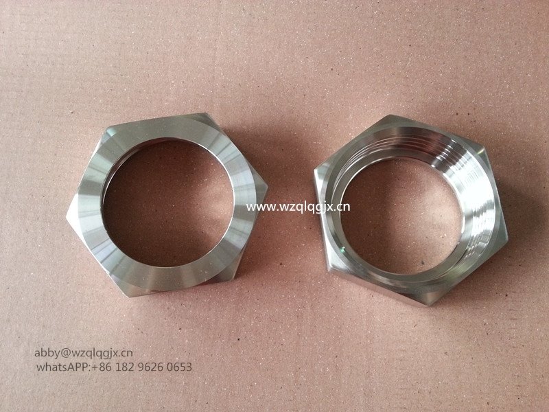 Sanitary Stainless Steel Bevel Seat Fitting Hex Union Nut, China Hex ...