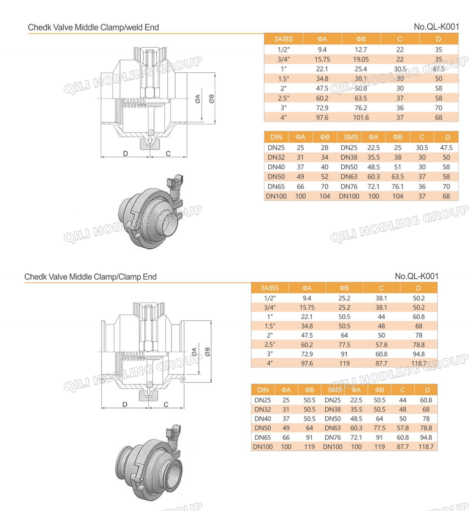 304 316L Stainless Steel Sanitary Check Valve Welded End, China check ...