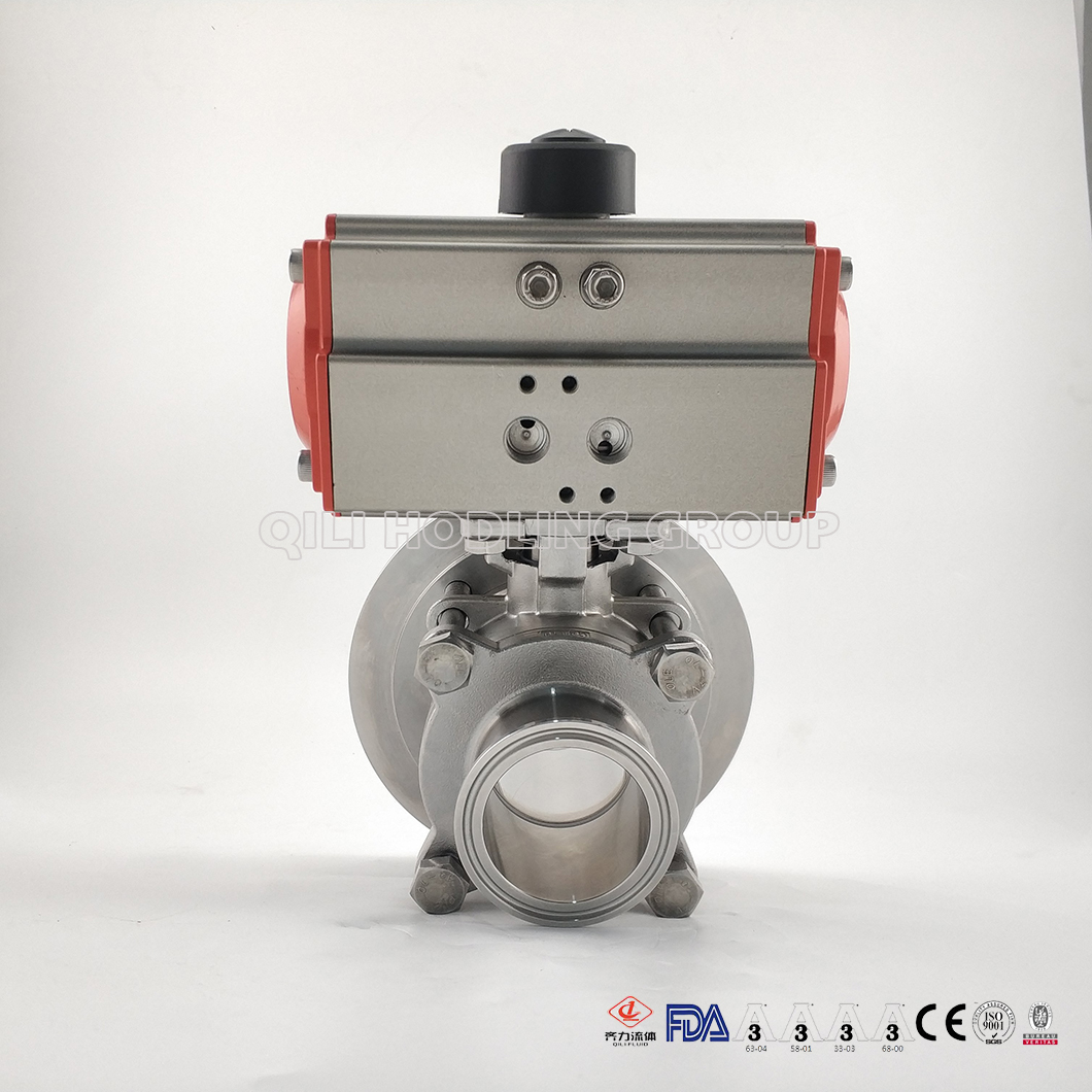 Sanitary Pneumatic Tank Bottom pneumatic Ball Valve, China flow control ...