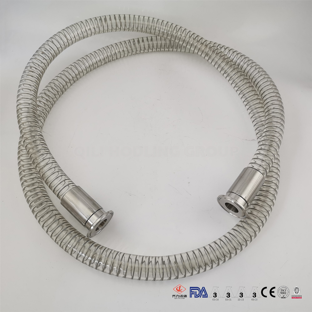 Clear Flexible PU Steel Wire Reinforced Hose, China PU-hose with spring ...