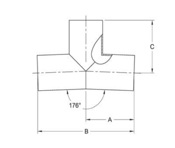 S7WWW176 176 DEGREE TEE, TANGENT WELD ENDS, China Manufacturers ...