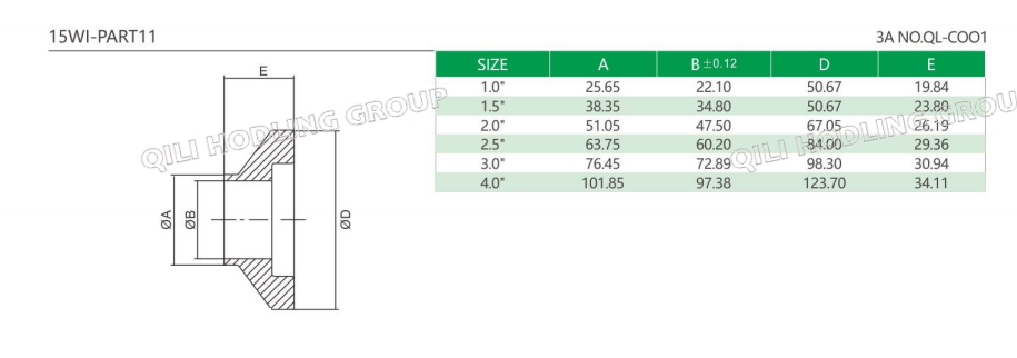 Sanitary Stainless Steel Female I Line Short Weld Ferrule 15WI, China ...