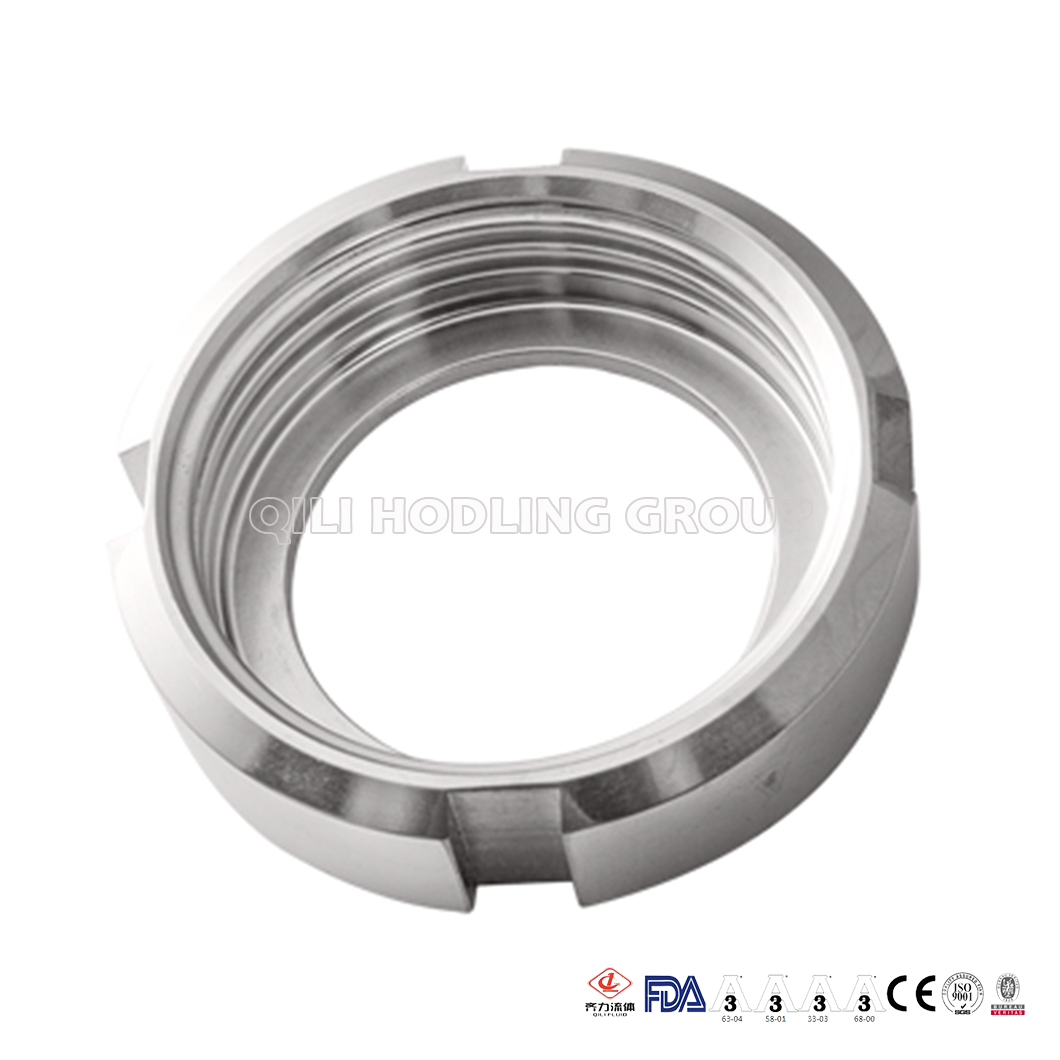 Stainless Steel Sanitary Pipe Fitting DIN Round Nut, China stainless ...