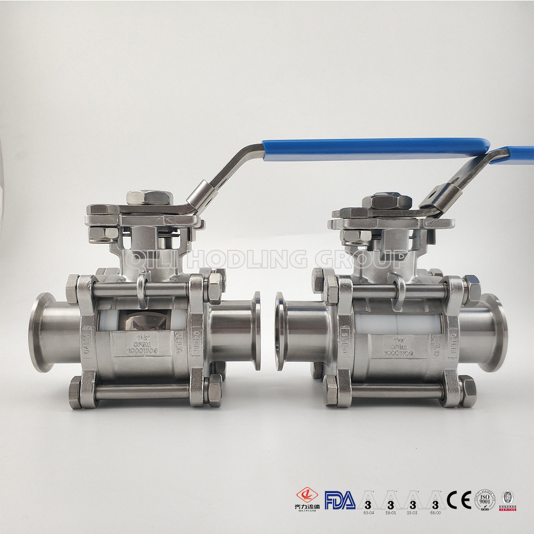 Sanitary Stainless Steel High Platform Clamped encapsulated Ball Valve ...