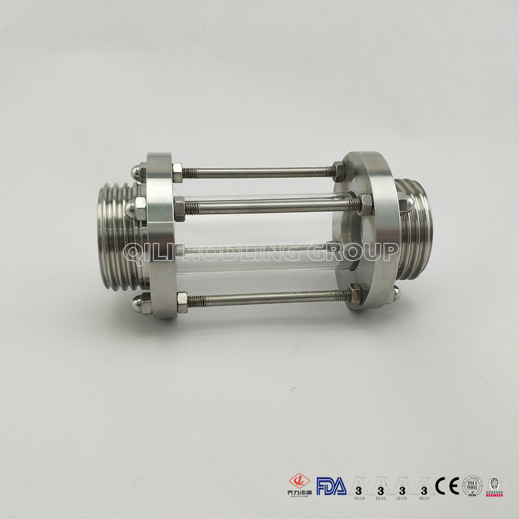 Sanitary Stainless Steel Inline Threaded Sight Glass, China fluid level ...