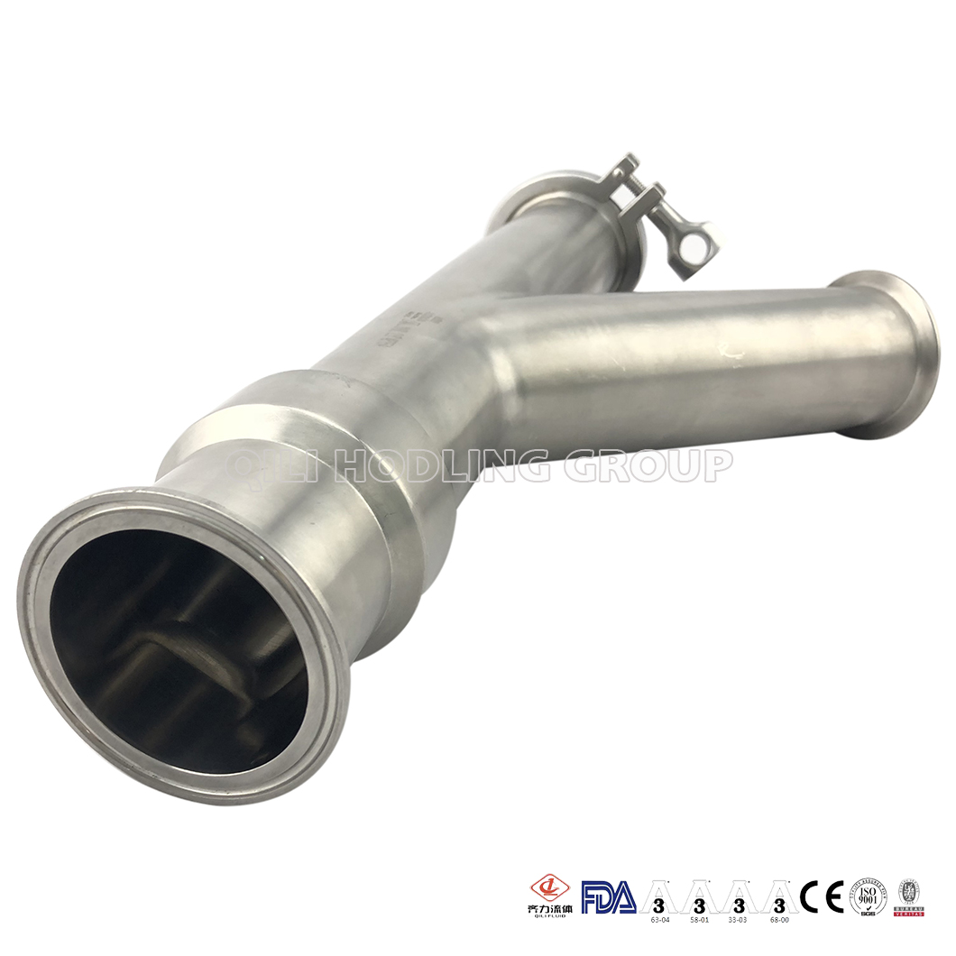 Sanitary Stainless Steel Tee Pipe Clamp Tee Wye Fitting pipe adapter ...