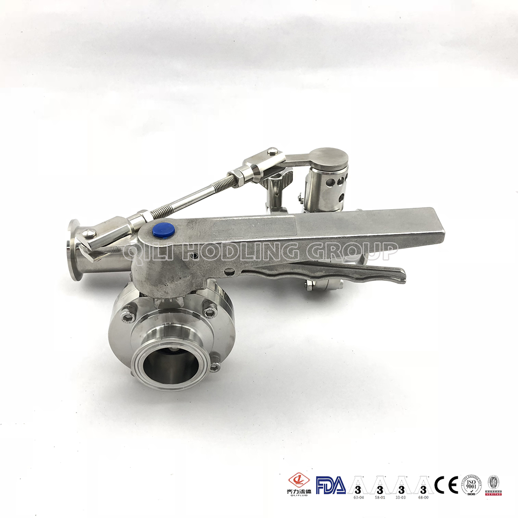 Sanitary Stainless Steel Tee Type Butterfly Valve, China Tee Connect ...