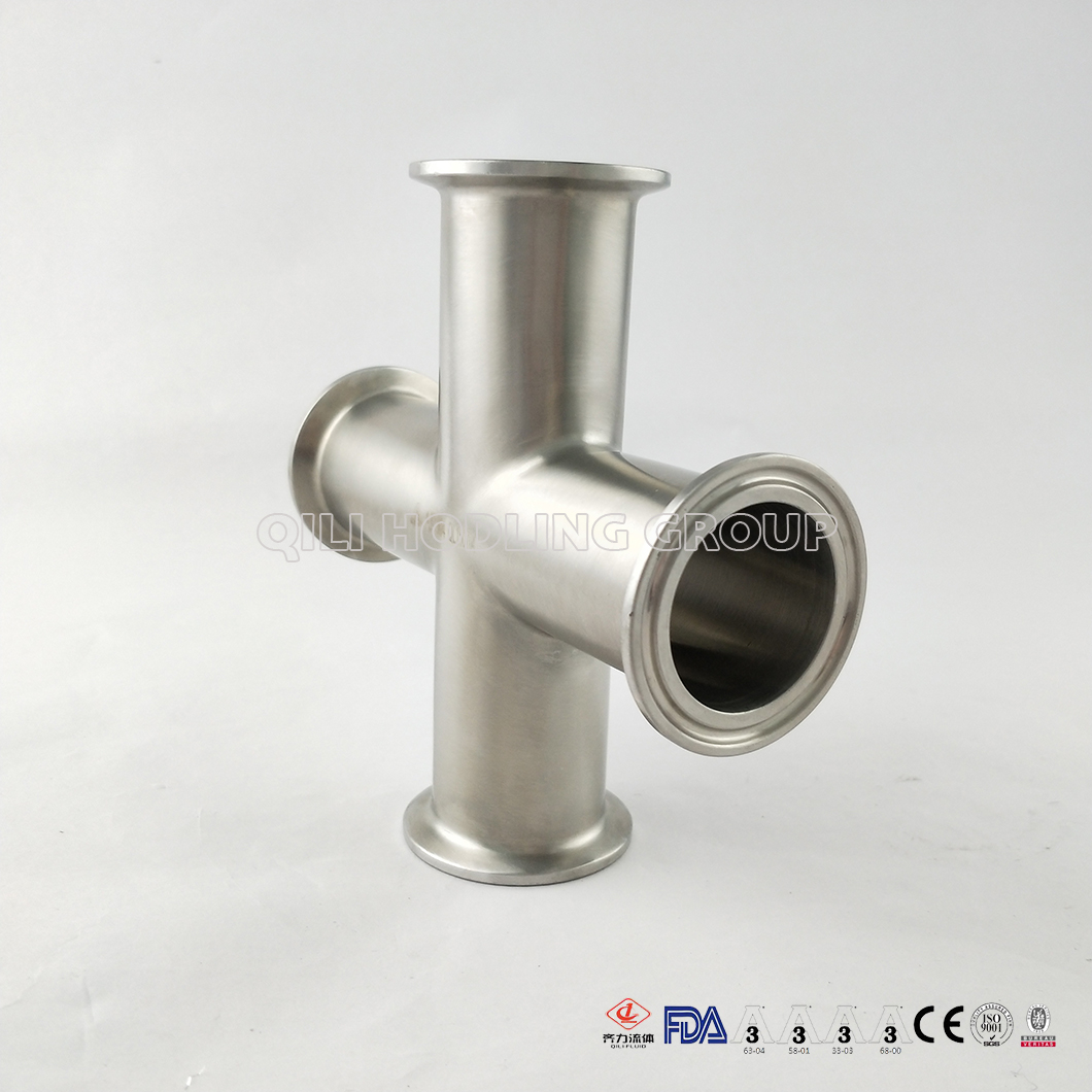 Sanitary Stainless Steel Tri Clamp Fittings 4 Way Cross, China ...
