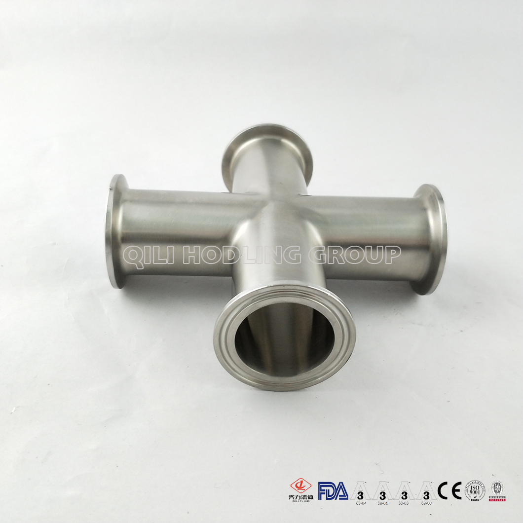 Sanitary Stainless Steel Tri Clamp Fittings 4 Way Cross, China ...