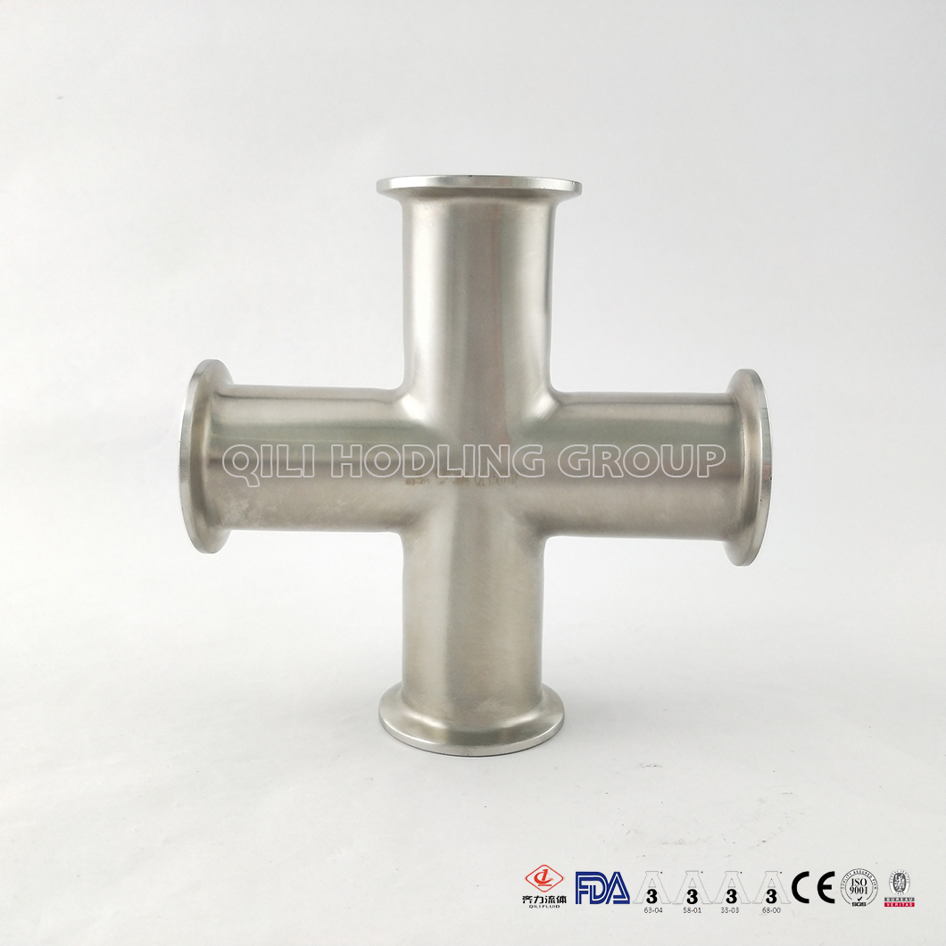 Sanitary Stainless Steel Tri Clamp Fittings 4 Way Cross, China ...