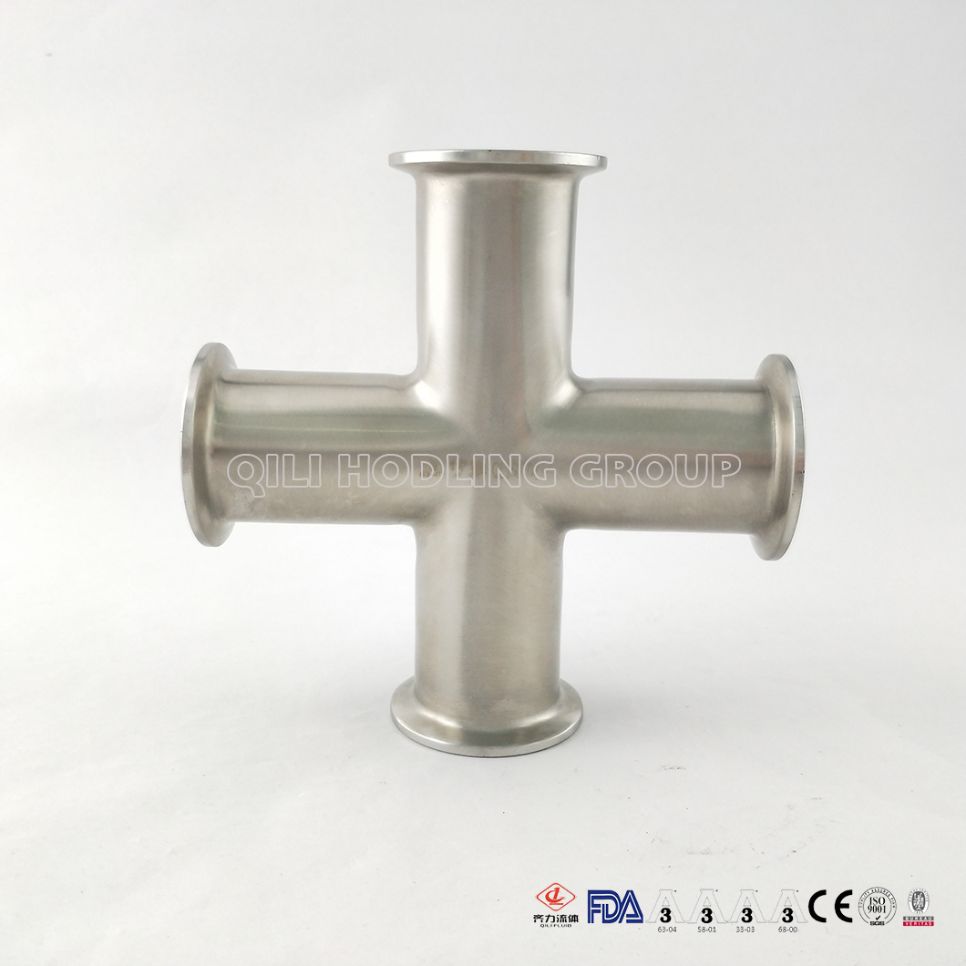 Sanitary Stainless Steel Tri Clamp Fittings 4 Way Cross, China ...