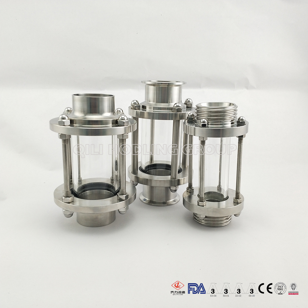 Sanitary Tubular/ Inline Stainless Steel Sight Glass with Glass Tube ...