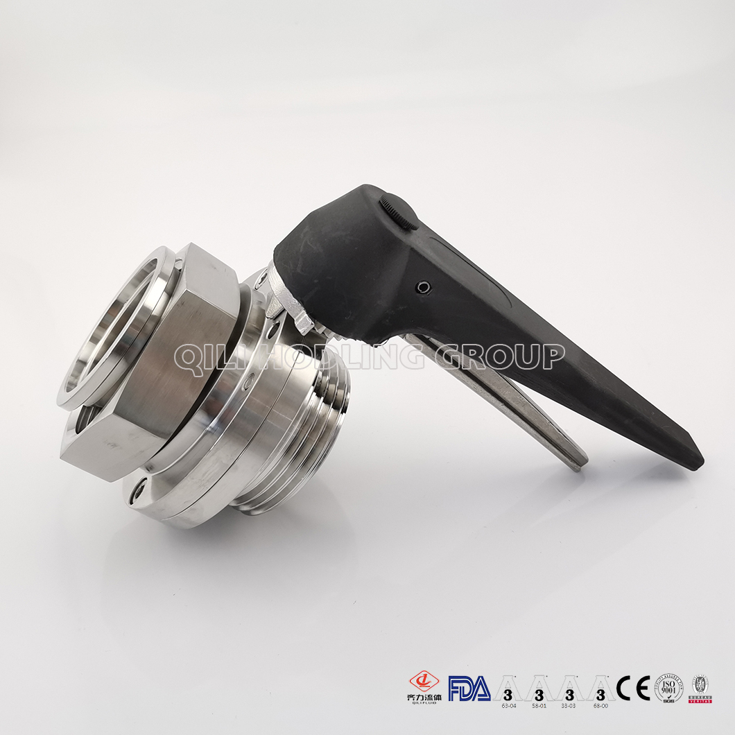 Stainless Steel Ss304 Ss316L RJT Thread Union Butterfly Valve, China ...