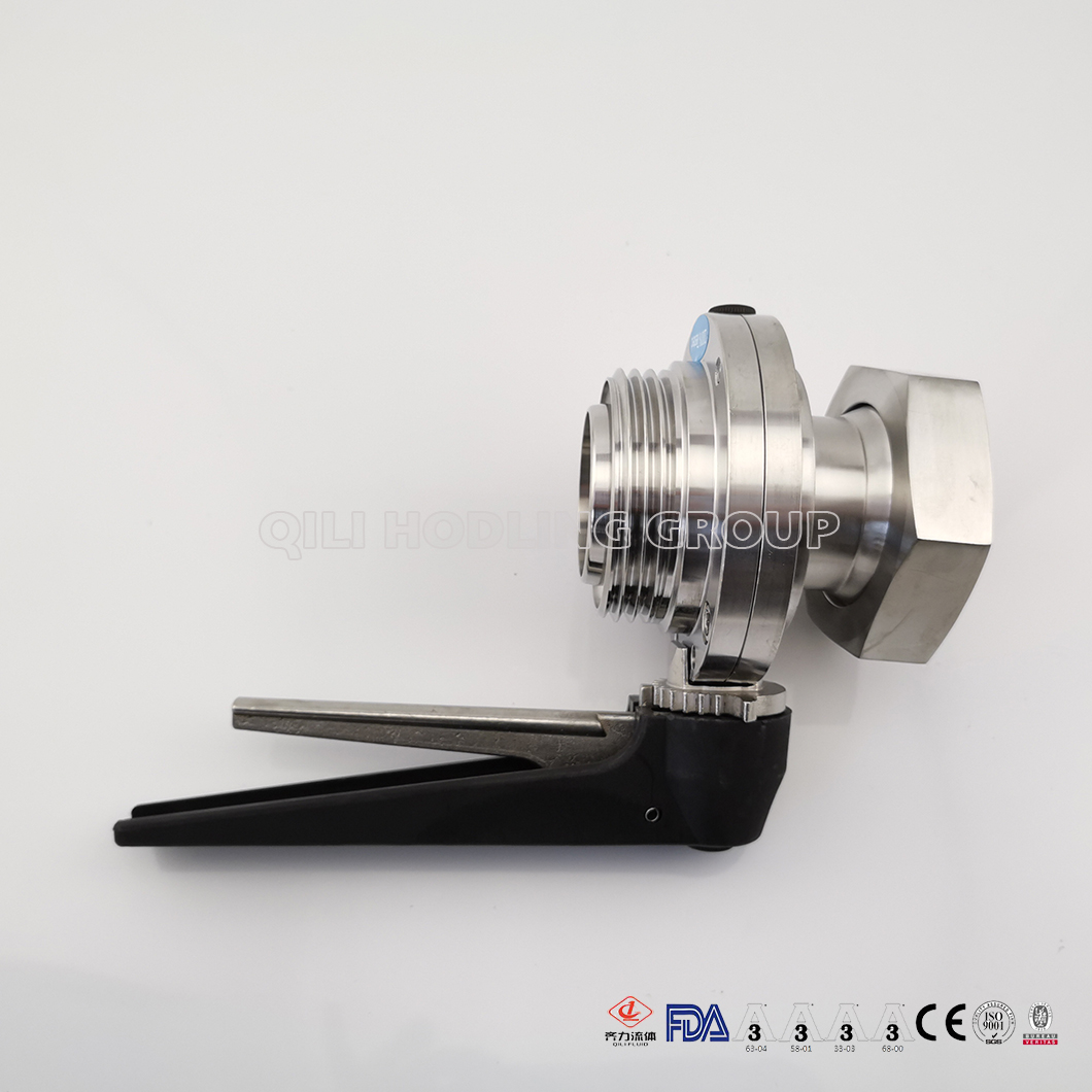 Stainless Steel Ss304 Ss316L RJT Thread Union Butterfly Valve, China ...