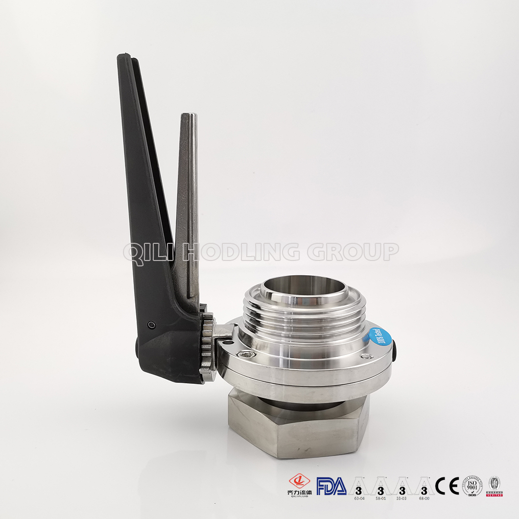 Stainless Steel Ss304 Ss316L RJT Thread Union Butterfly Valve, China ...